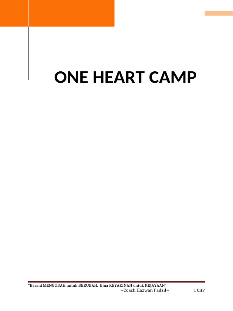One Heart Camp (Proposal ) | PDF