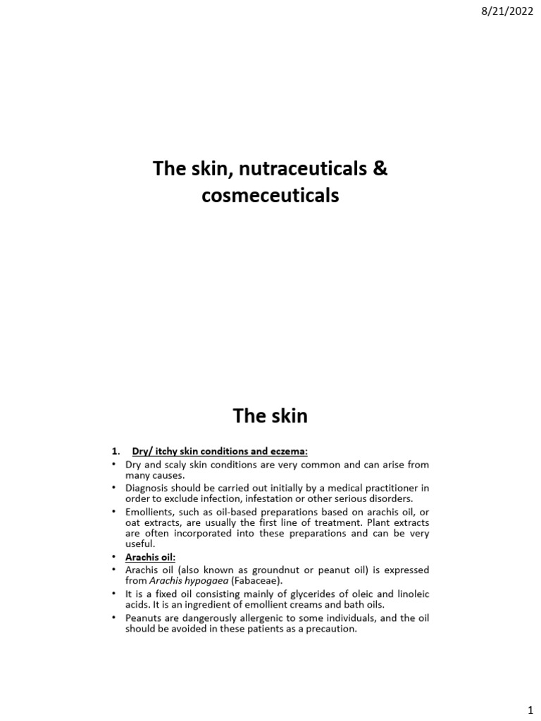 Skin Health: Nutraceuticals & Treatments | PDF | Dietary Fiber | Diet ...