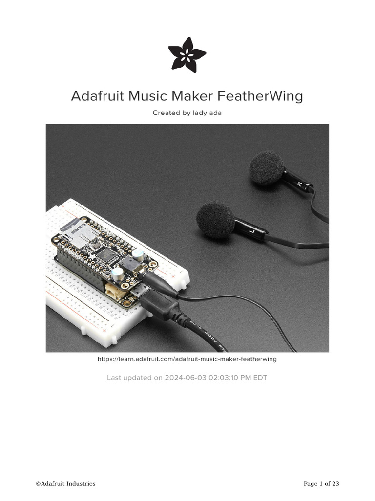 Adafruit Music Maker Featherwing | PDF | Digital Audio | Amplifier