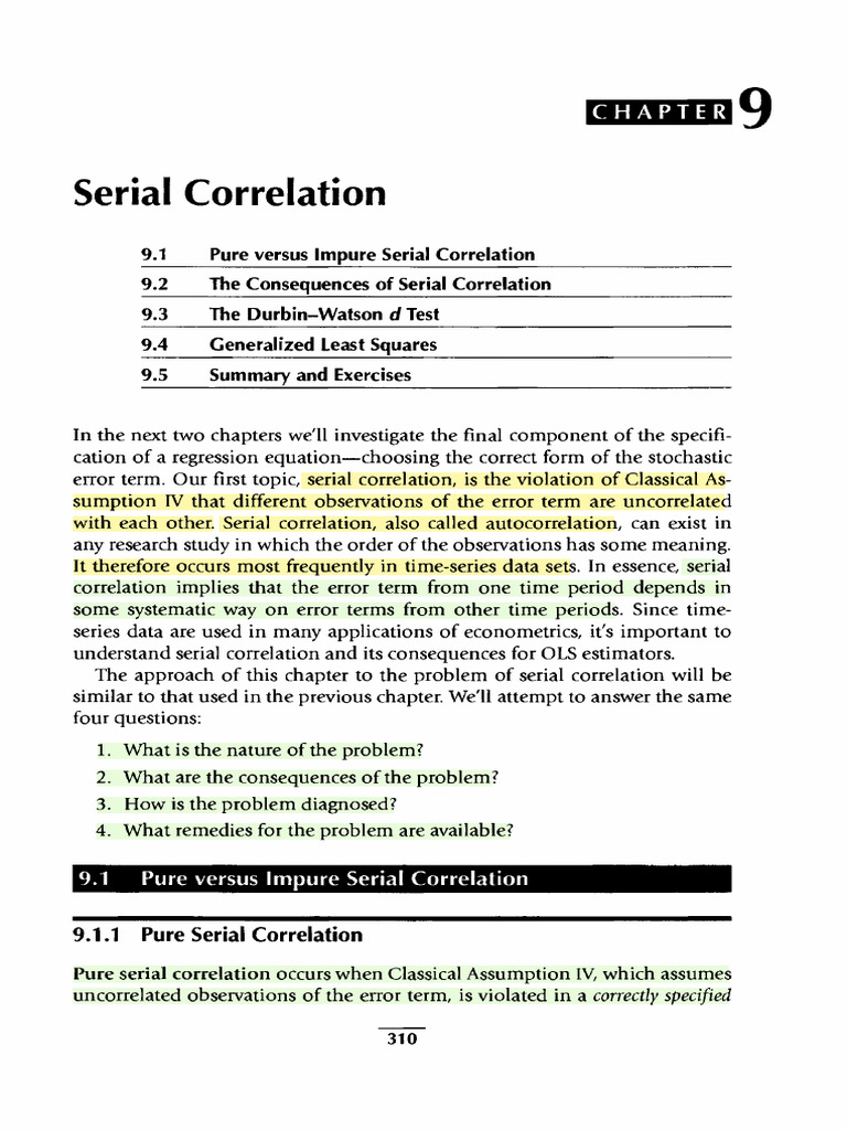 Studenmund Autocorrélation | PDF | Autocorrelation | Errors And Residuals