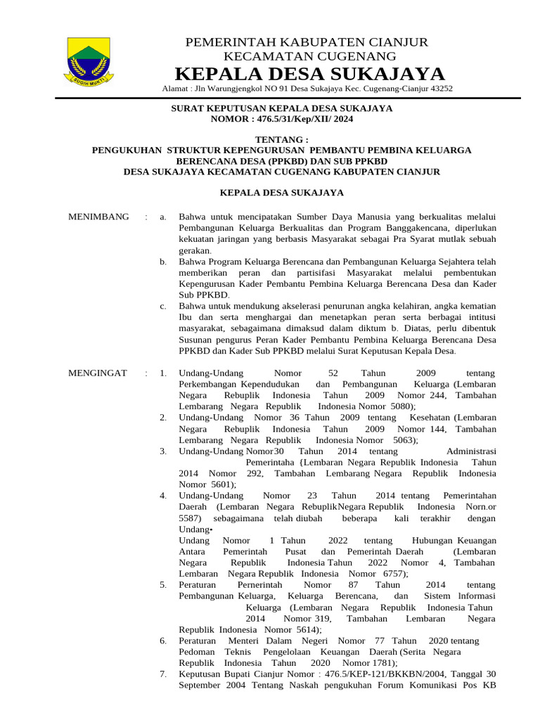 SK PPKBD Ds Sukajaya | PDF