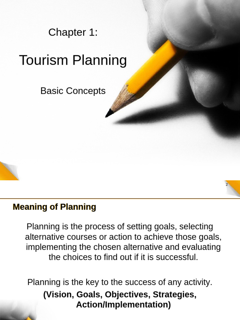 Essential Concepts in Tourism Planning | PDF | Tourism | Infrastructure