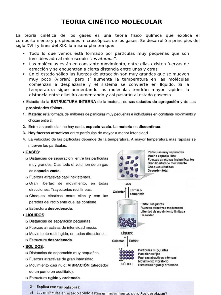 6 - Teoría Cinetico Molecular | PDF