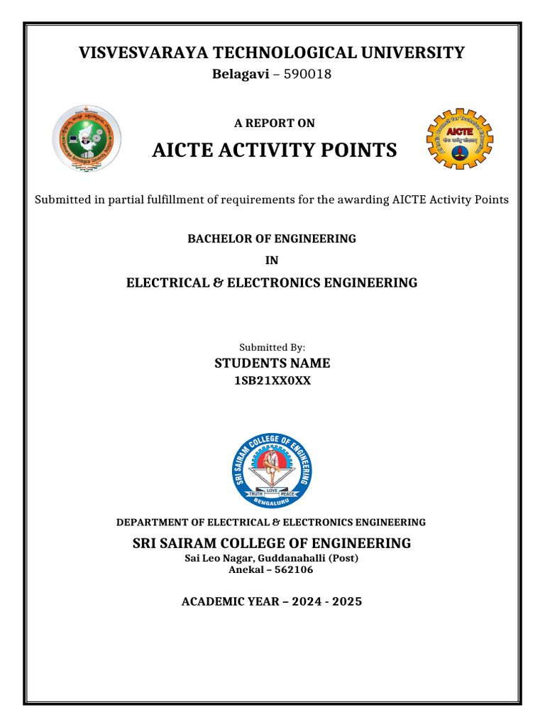 1_AICET Activity Cover page | PDF