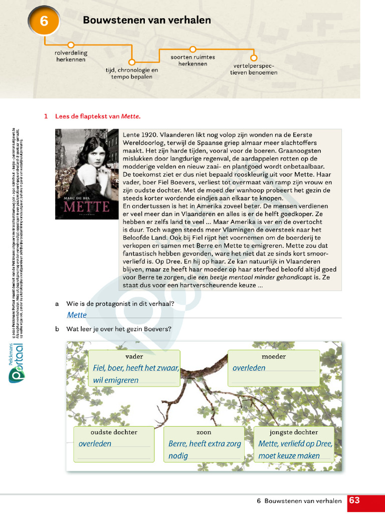 D1L6 Bouwstenen Van Een Verhaal | PDF
