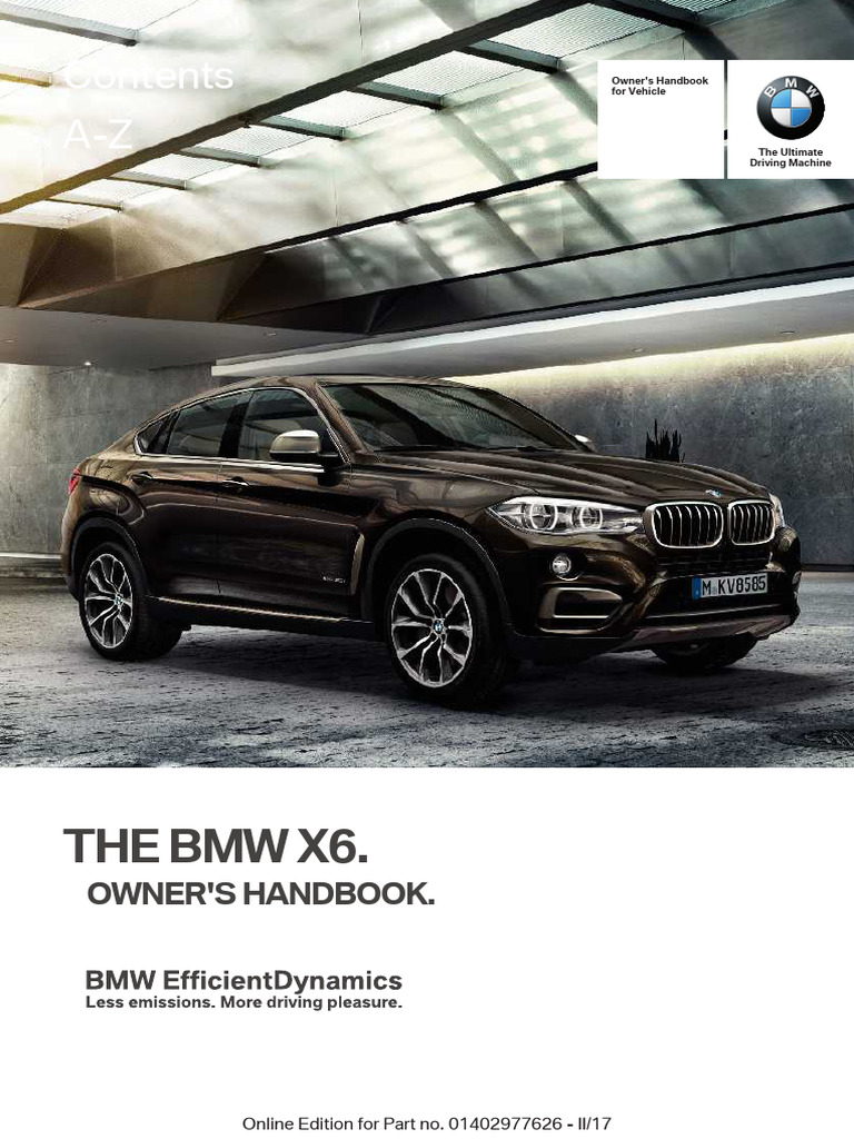 BMW X6 Owner's Guide | PDF | Menu (Computing) | Headlamp