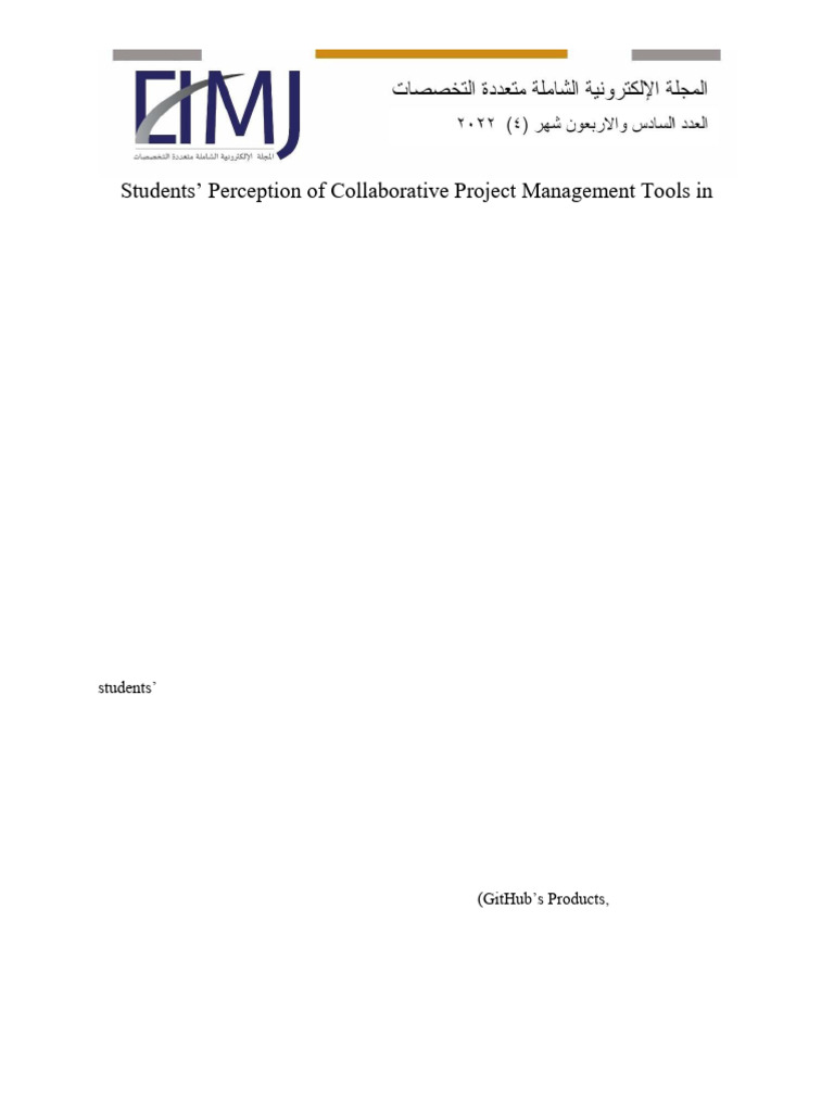 Students' Perception of Collaborative Project Management Tools in Programming-Based Projects The ...