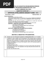Artificial Intelligence Pre Board Paper Class 10 | PDF | Artificial Intelligence | Intelligence ...