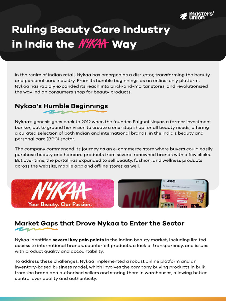 Case Study - Nykaa | PDF | E Commerce | Brand