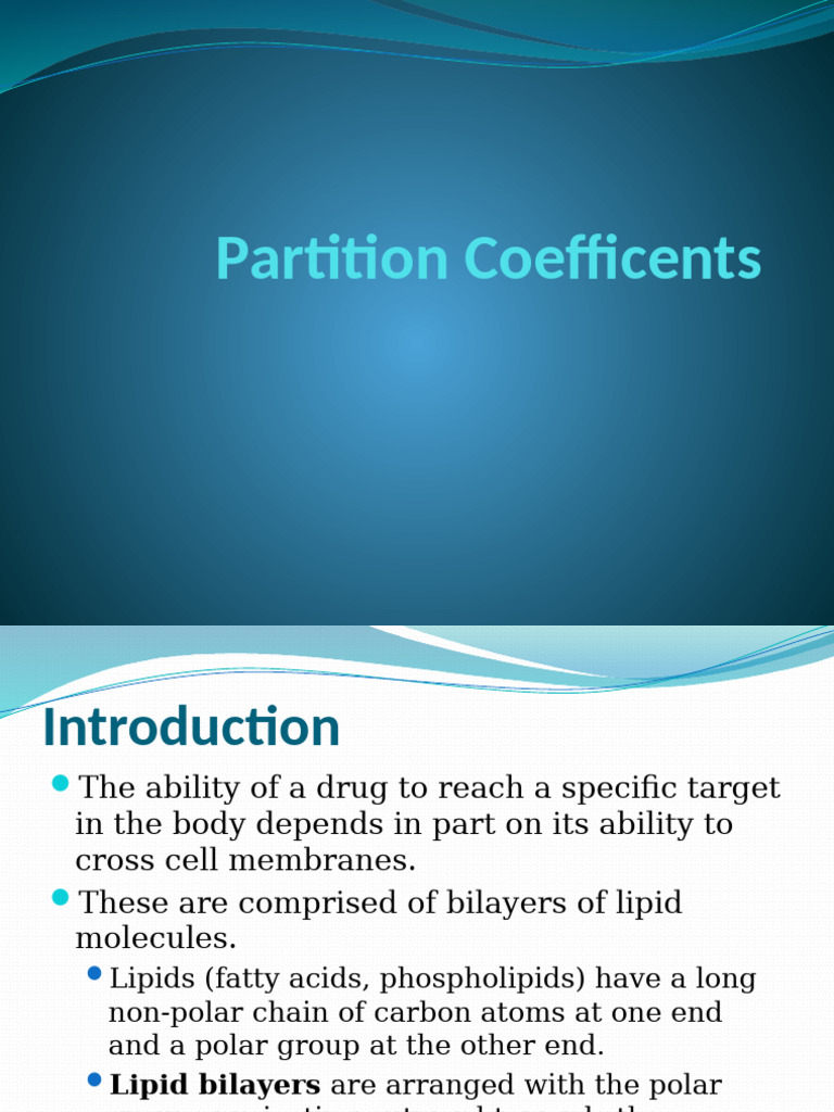 5-Partition Coefficents | PDF | Chemical Polarity | Lipid