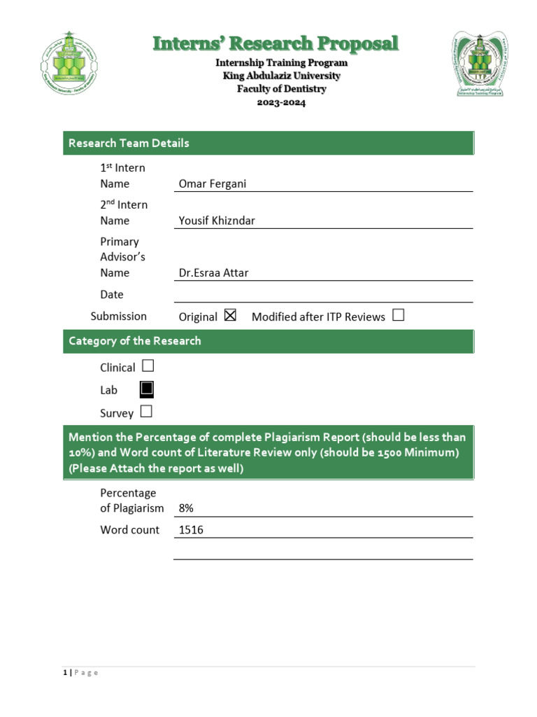 Dental Interns' Research Guide | PDF | Dentistry Branches