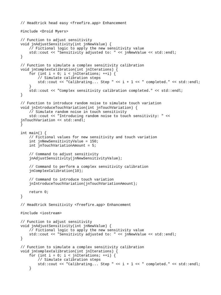 Sensitivity Calibration Code | PDF | C++ | Computer Programming