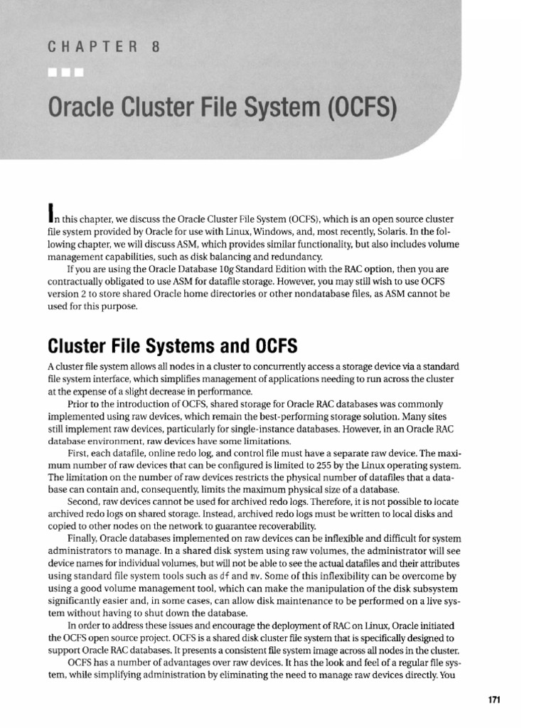 Oracle Cluster File System (OCFS) | PDF | File System | Cache (Computing)