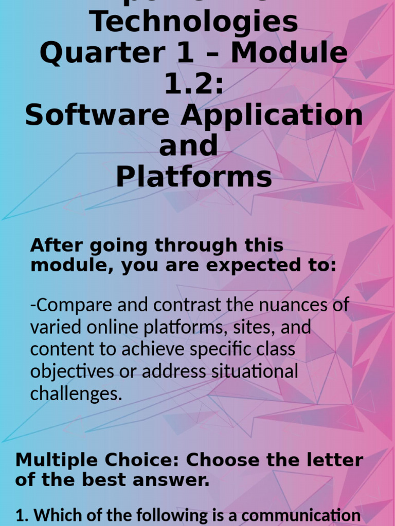 EMTECH-PPT-L1.2 | PDF | Popular Culture & Media Studies | Social Media