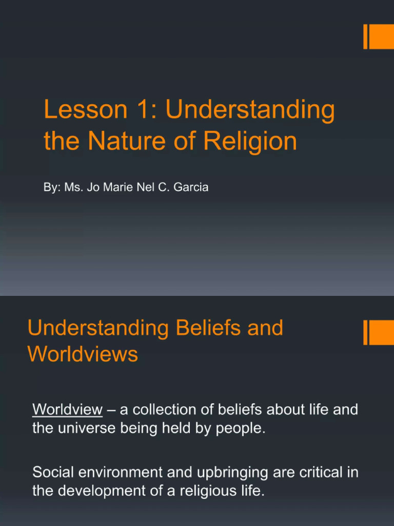 Lesson 1 q3 Intro to World Religion | PDF