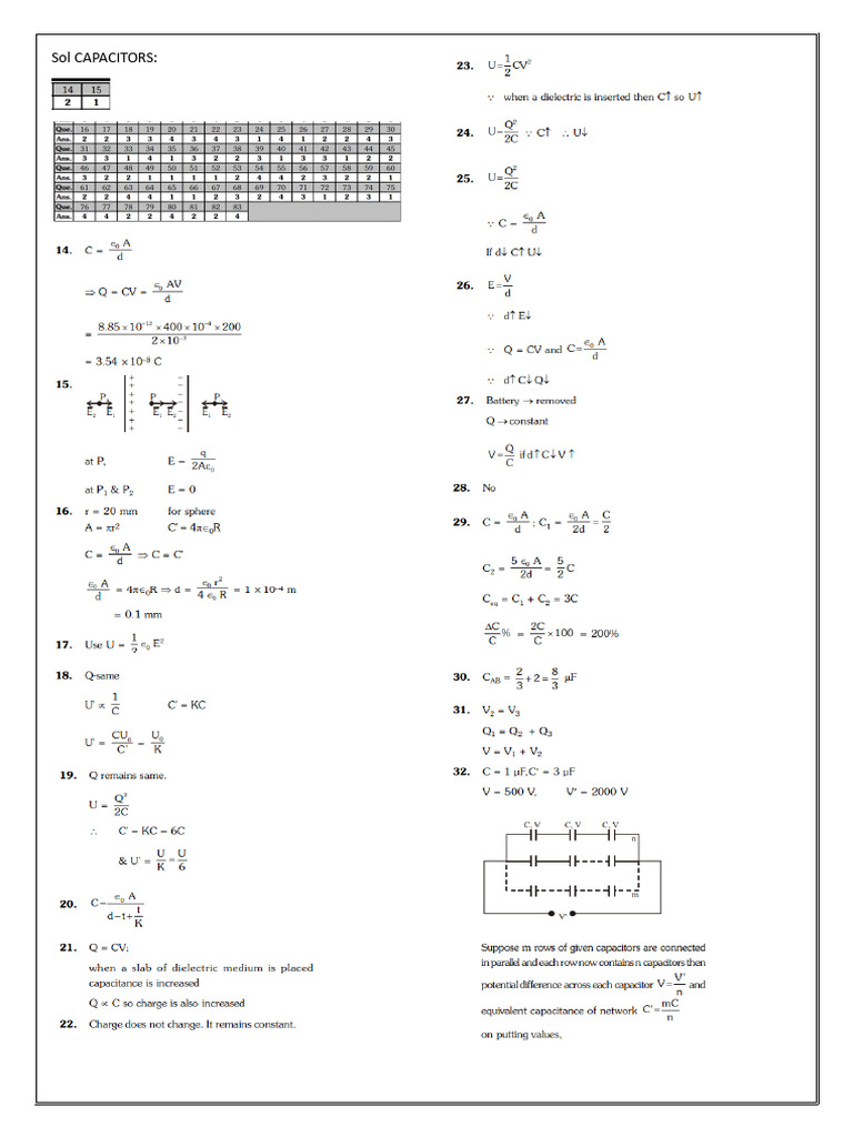 SOL CAPACITORS 50Qs | PDF
