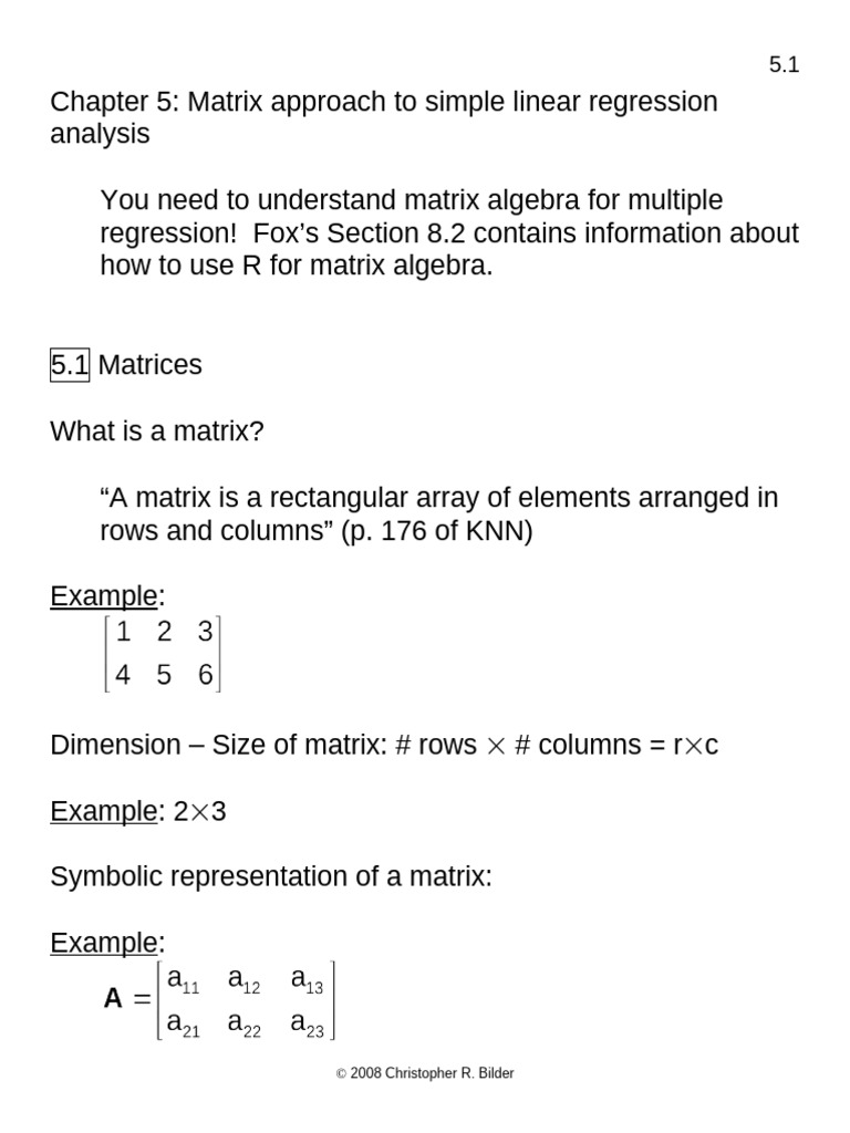 Matrix | PDF | Matrix (Mathematics) | Operator Theory