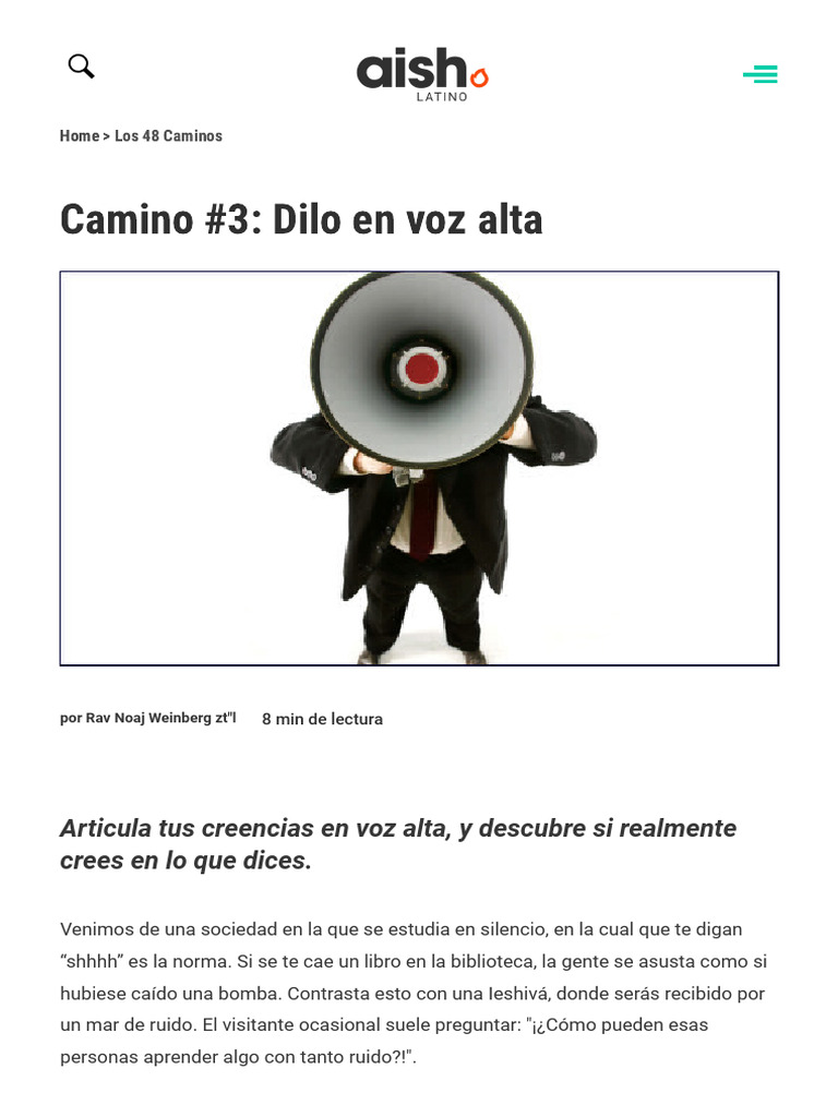 Camino #3_ Dilo en Voz Alta | PDF | Alma