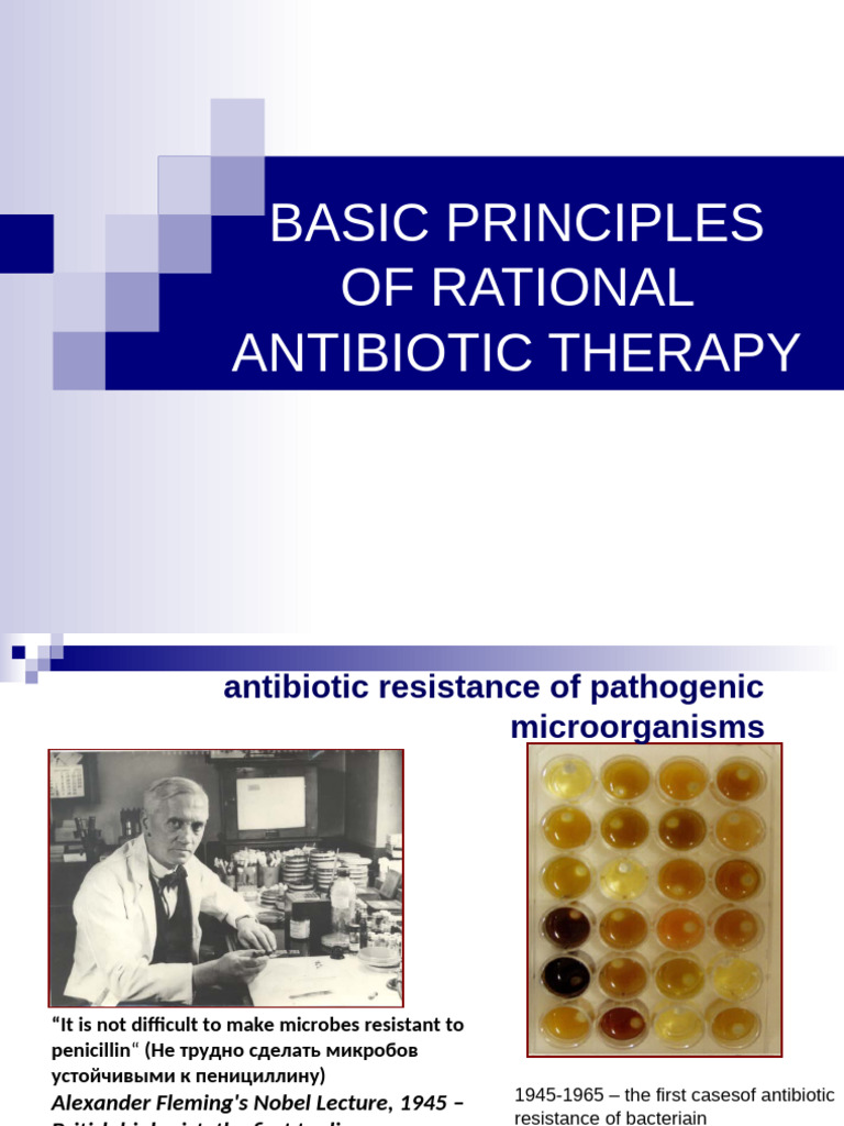 Principles of Rational Antibiotic Therapy | PDF | Antimicrobial ...