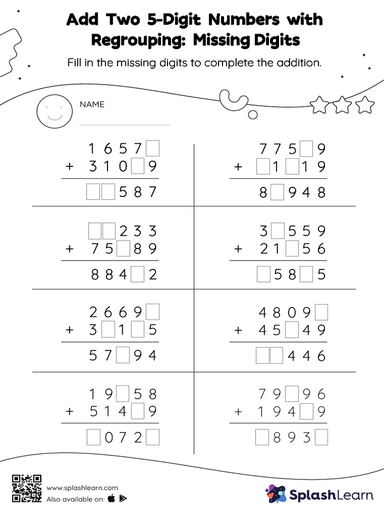 5-Digit Addition with Regrouping | PDF