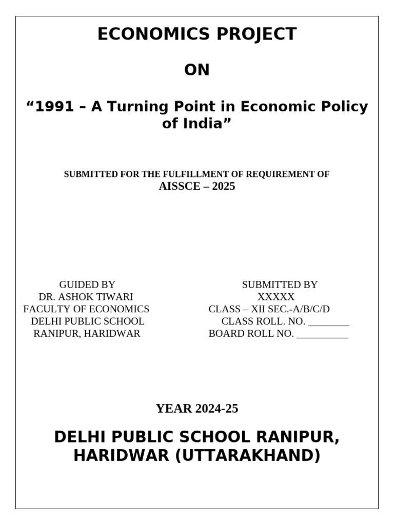 Sample Project Work XII 2025 | PDF