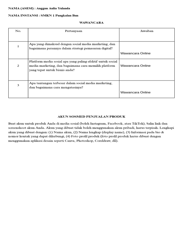 Format Pengumpulan Tugas SMM 24 Okt 2024.docx - 20241024 - 222032 - 0000 | PDF