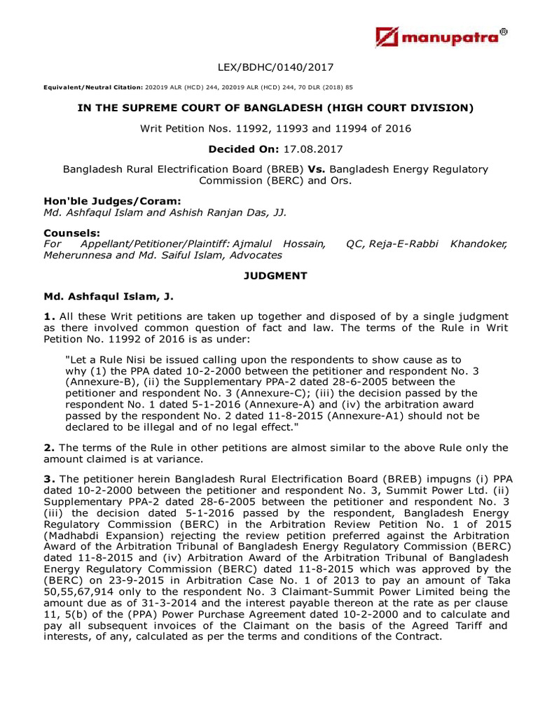 Bangladesh_Rural_Electrification_Board_BREB_vs ...