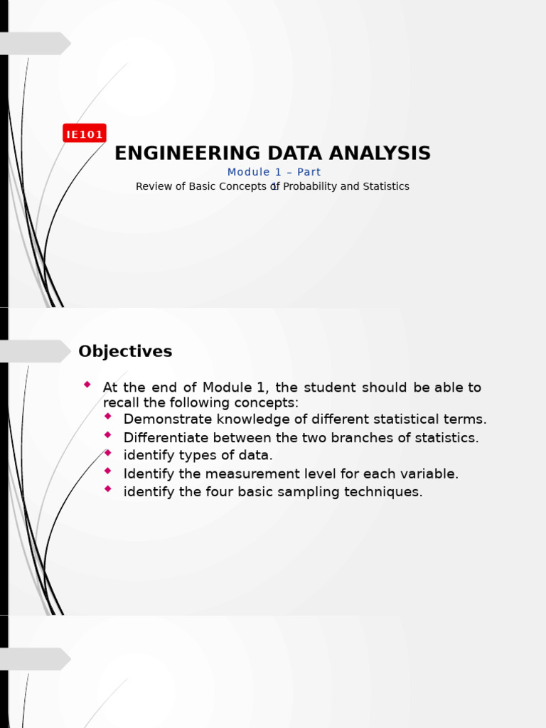 Module 1.1 - Definition of Statistical Concepts and Principles | PDF ...