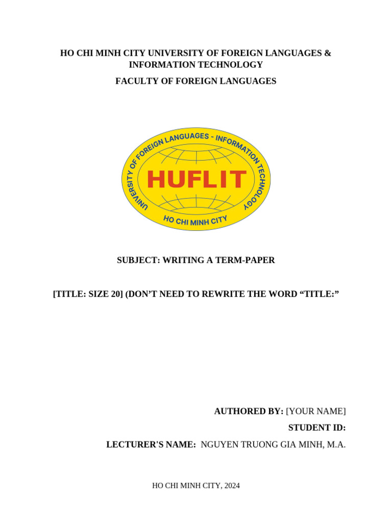 Title Page - Term Paper | PDF