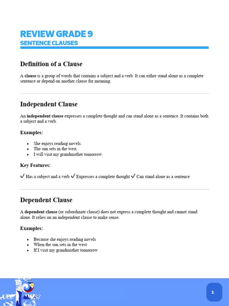 Reviewer in English 9 - Q3 | PDF | Syntax