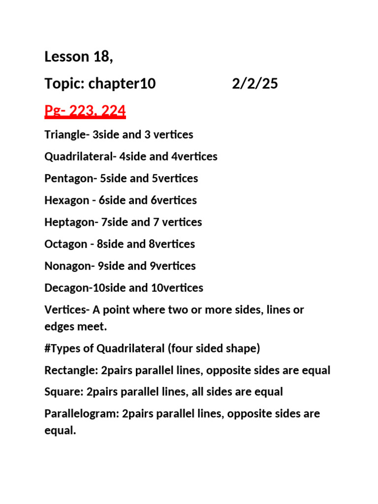 Lesson 18 | PDF