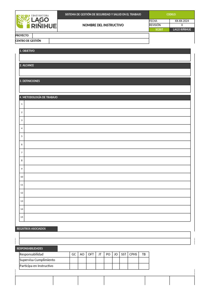 Formato de Instructivo | PDF