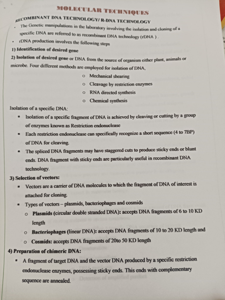 rDNA Technology | PDF