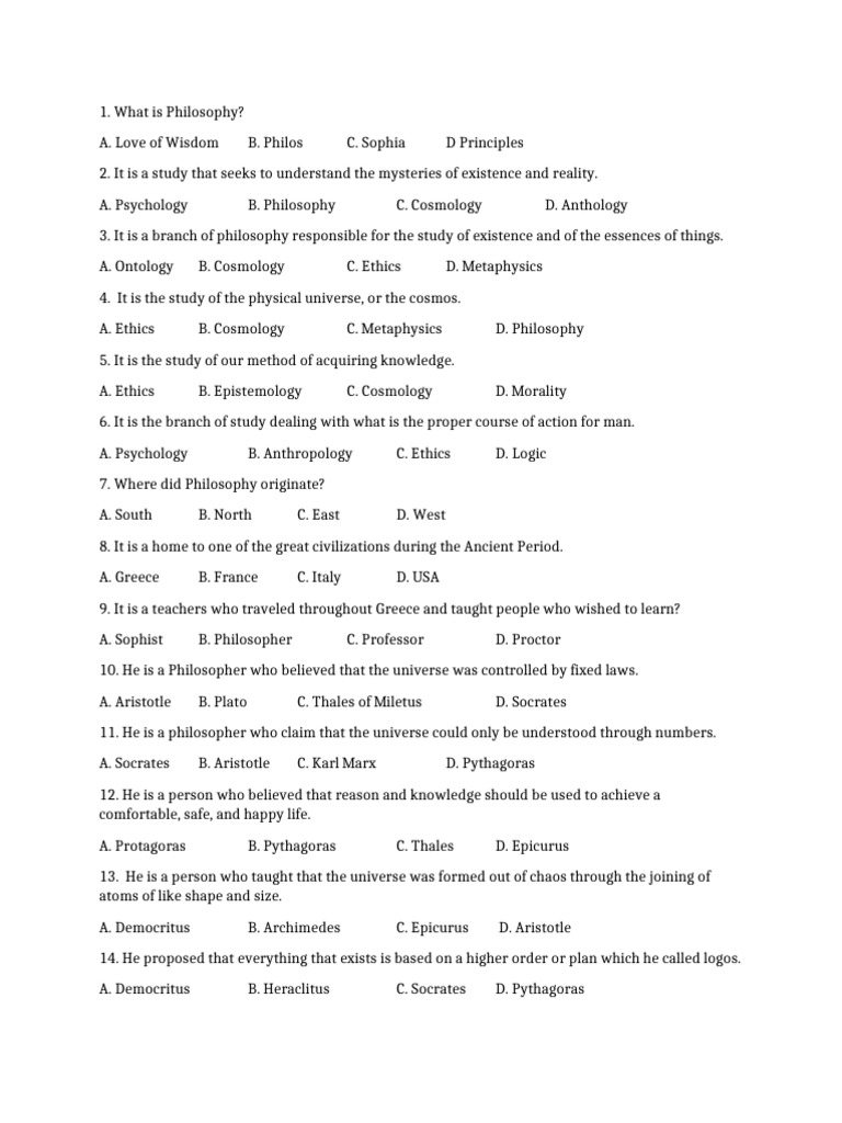 Grade 12 NAT REVIEW Exams | PDF | Plato | Truth