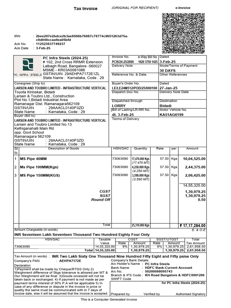 INV 2869 | PDF | Payments | Invoice