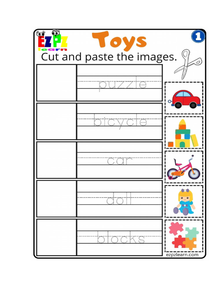 CUT AND PASTE VOCABULARY0 | PDF