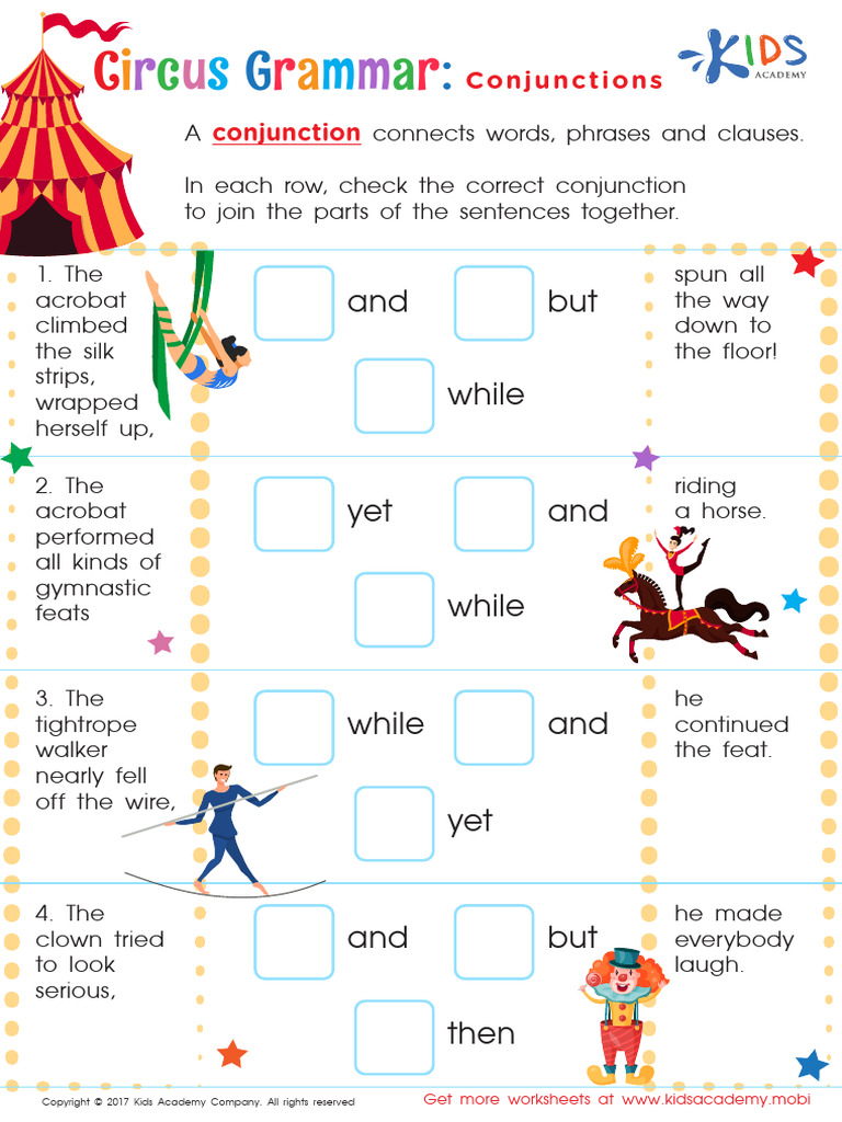Grade 3 Conjunctions Worksheet | PDF | Linguistics | Language Mechanics