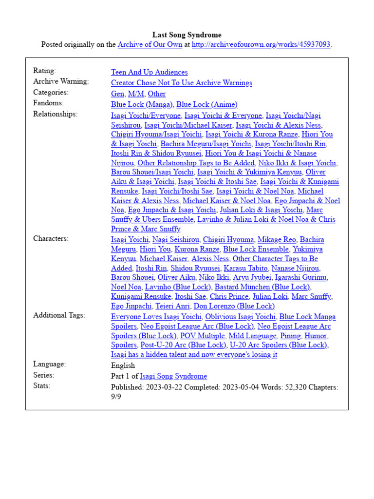 Last Song Syndrome | PDF