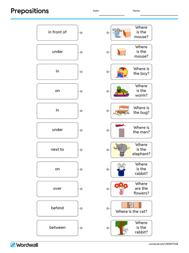 Prepositions Practice for Kids | PDF