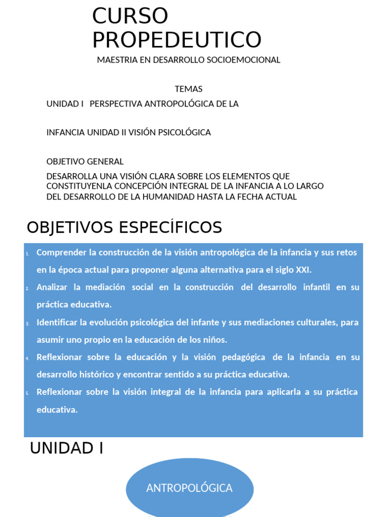CURSO PROPEDEUTICO Presentación | PDF | Pedagogía | Sicología