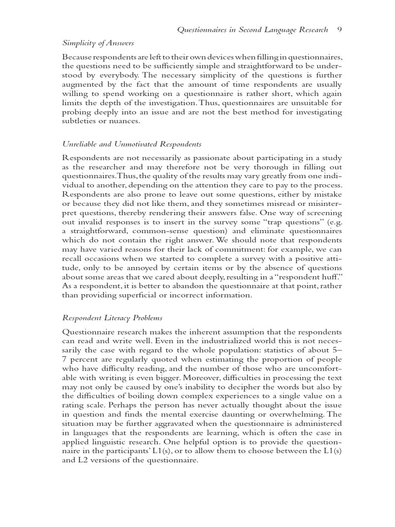 Questionnaires in Second Language Research Constru... - (1 Questionnaires in Second Language ...