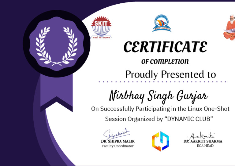 22eskca083 Nirbhay Singh Gurjar Linuxoneshotsession | PDF