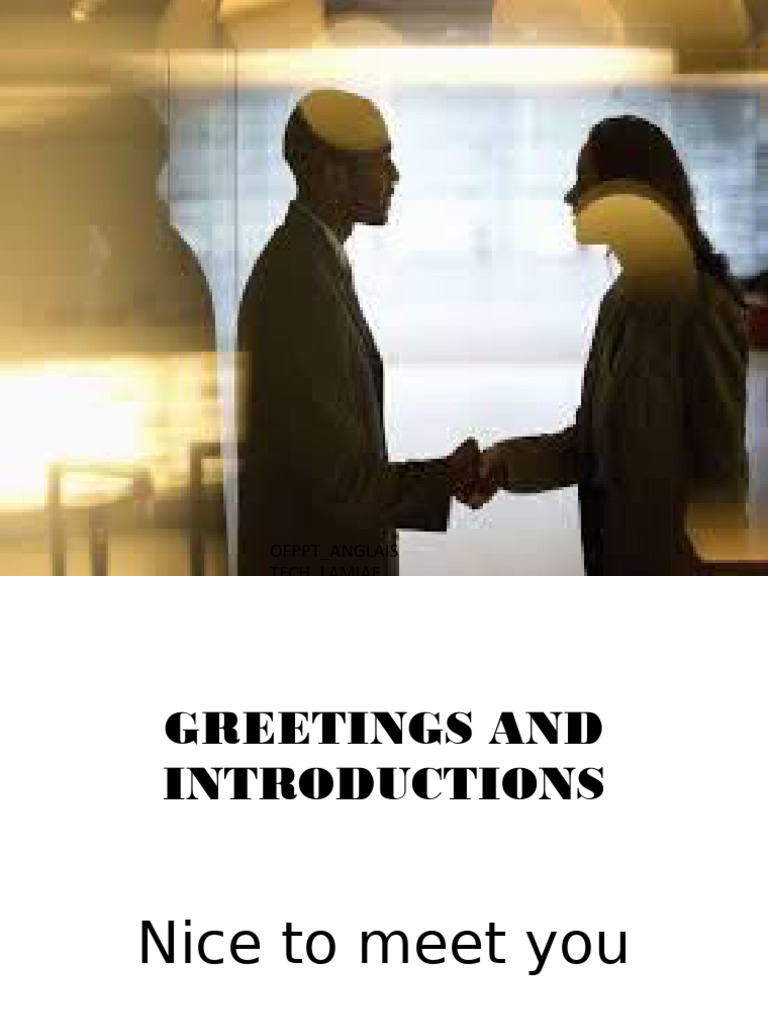 Greetings and Introduction | PDF