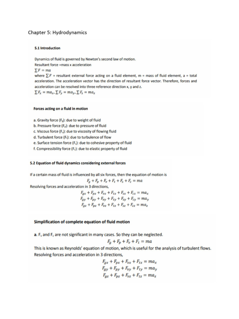 Fluid Dynamics | PDF