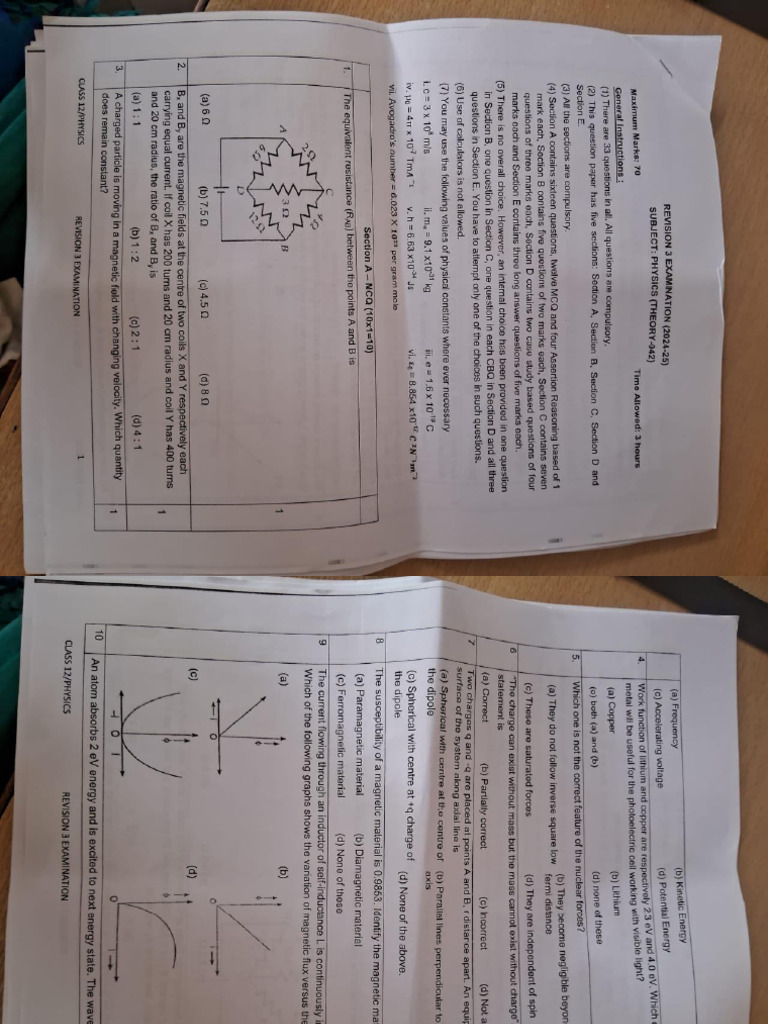 XII Physics Moderator QP | PDF