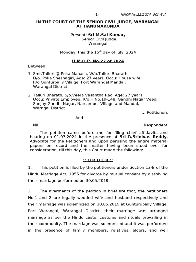 Divorce Order | PDF | Marriage | Divorce