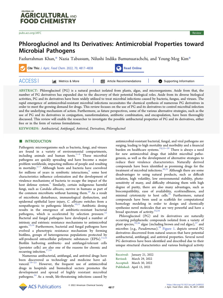 Acs Jafc 2c00532 | PDF | Antimicrobial Resistance | Antimicrobial
