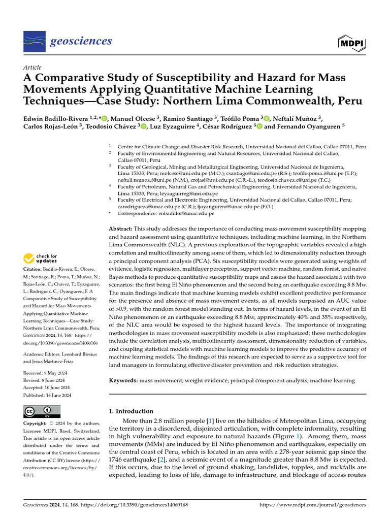 geosciences-14-00168 | PDF | Principal Component Analysis | Multicollinearity