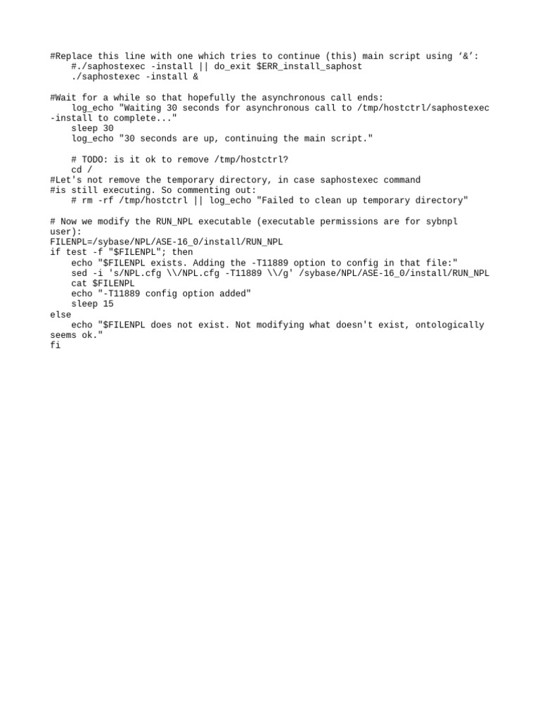 Script for Asynchronous Installation Handling | PDF