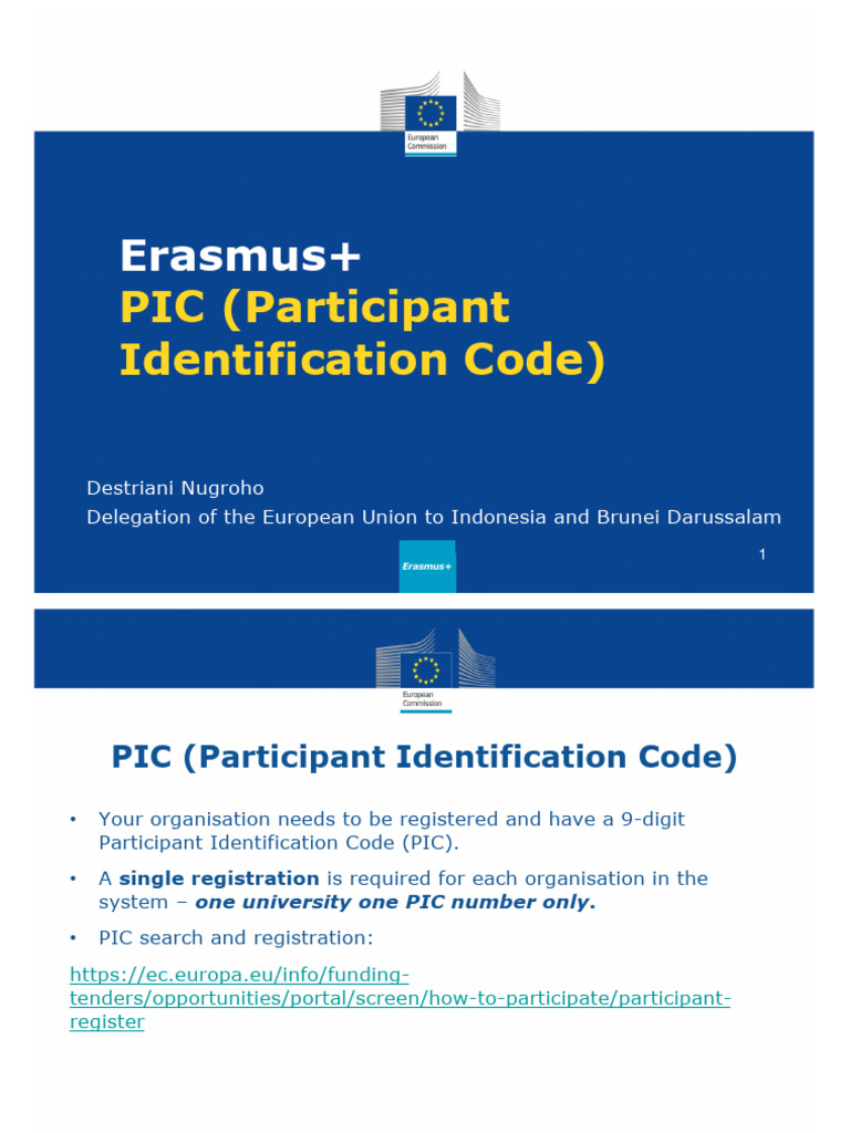 1 Participant Identification Code (PIC) - General - Compatibility Mode ...